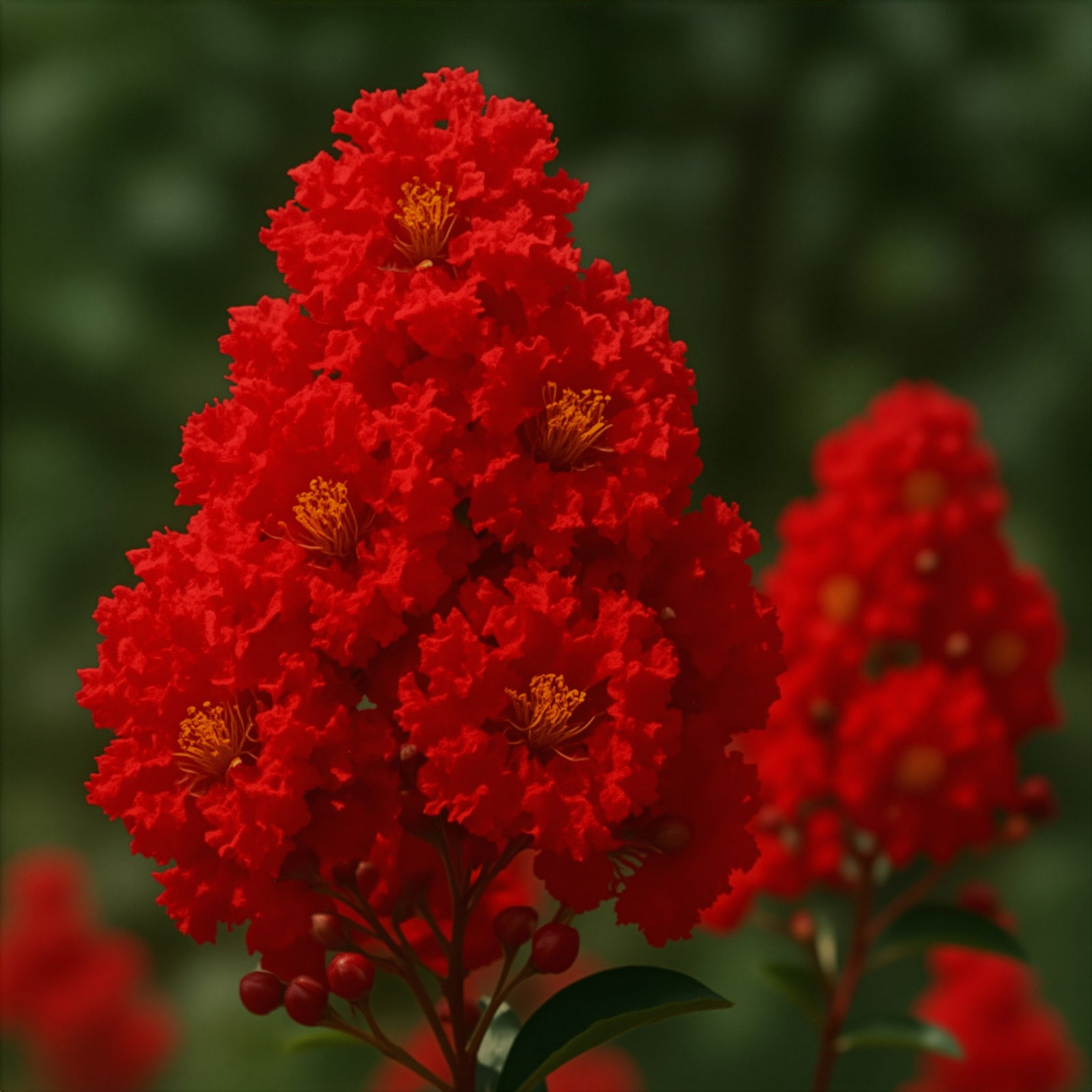 Scarlet Crape™ Crape Myrtle | Bright Red Compact Bloomer – GreenForest ...