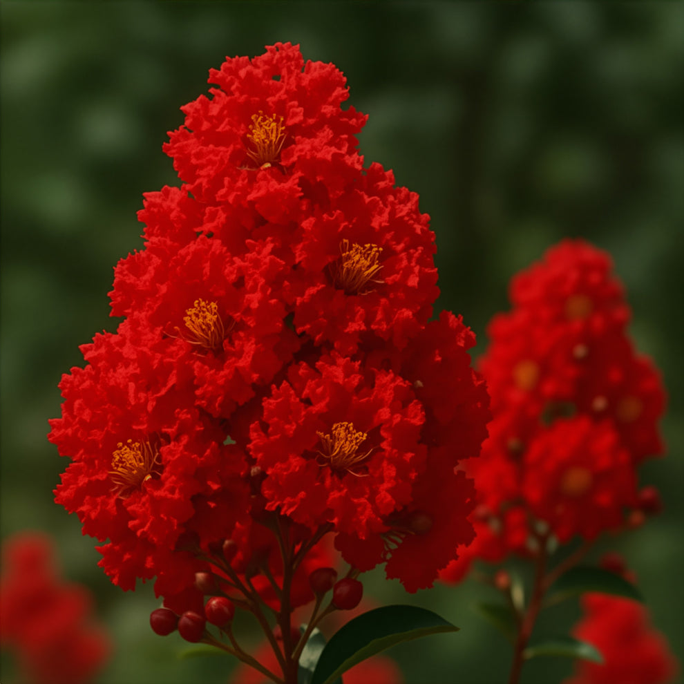 Scarlet Crape™ Crape Myrtle | Bright Red Compact Bloomer – GreenForest ...